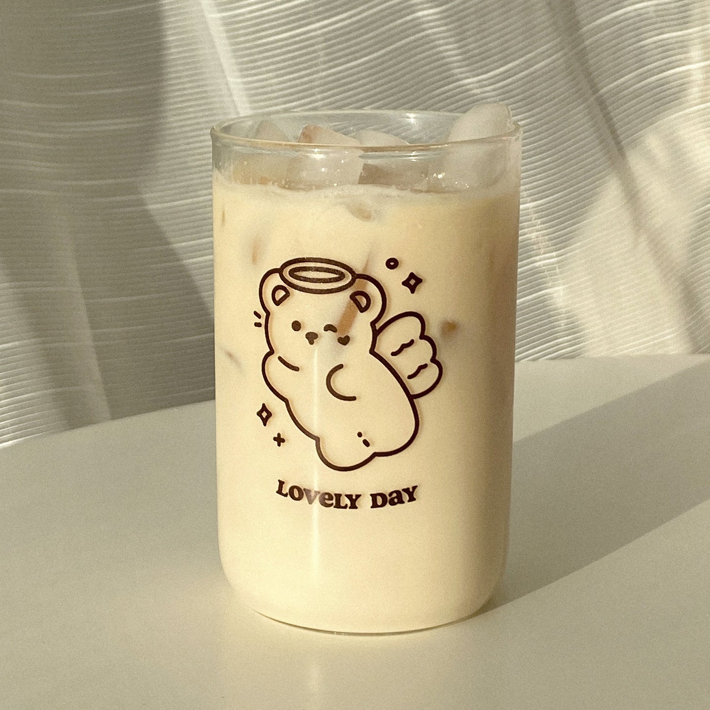 angel bear glass cup – Ahn Studio