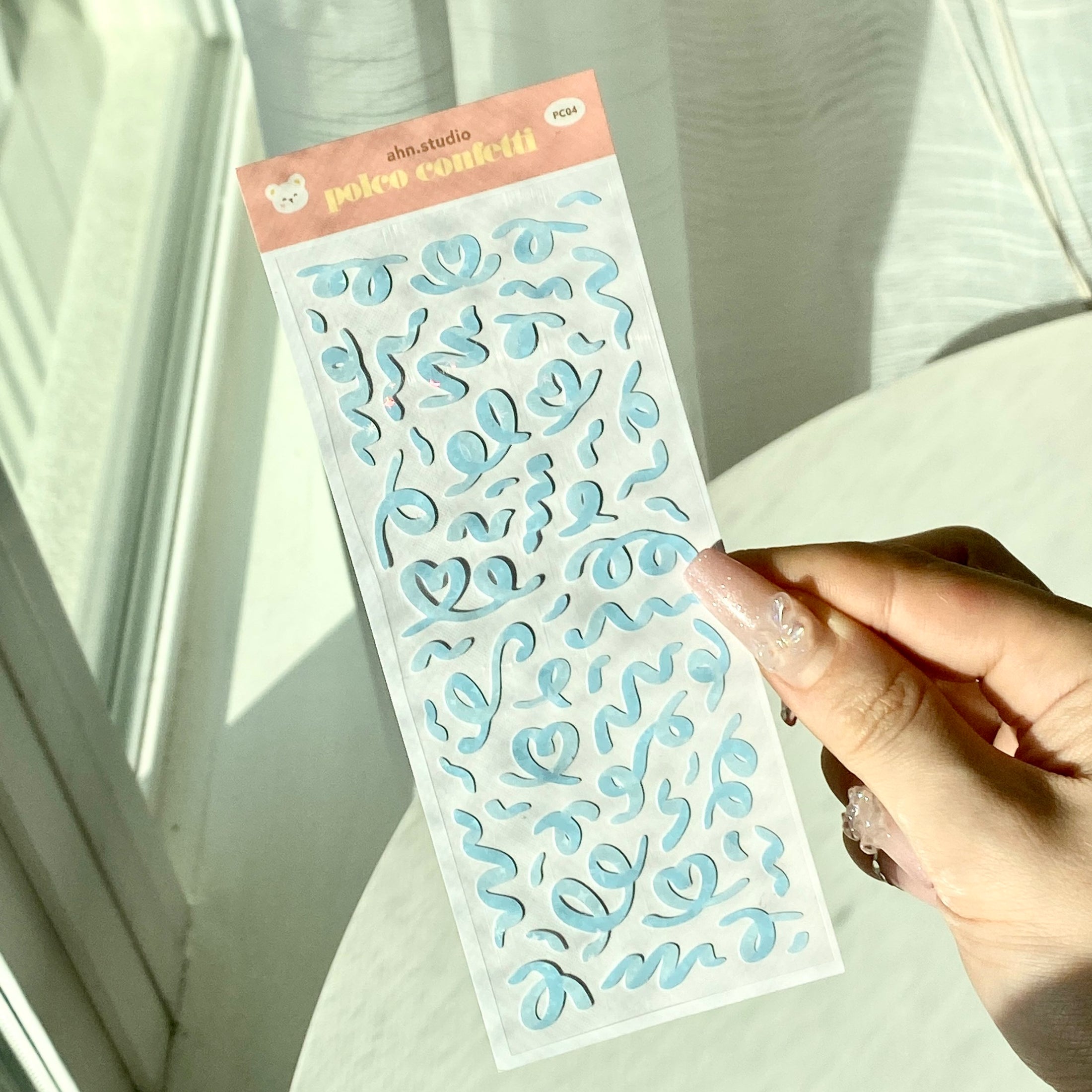 glitter polco confetti sticker sheet – Ahn Studio