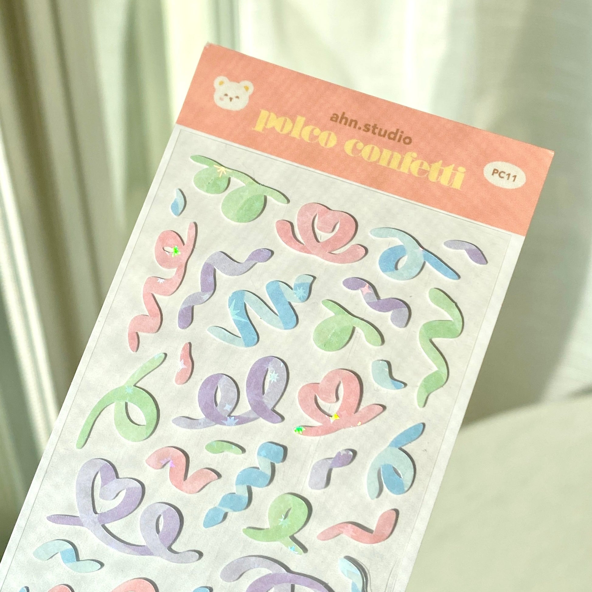 glitter pastel polco confetti sticker sheet – Ahn Studio