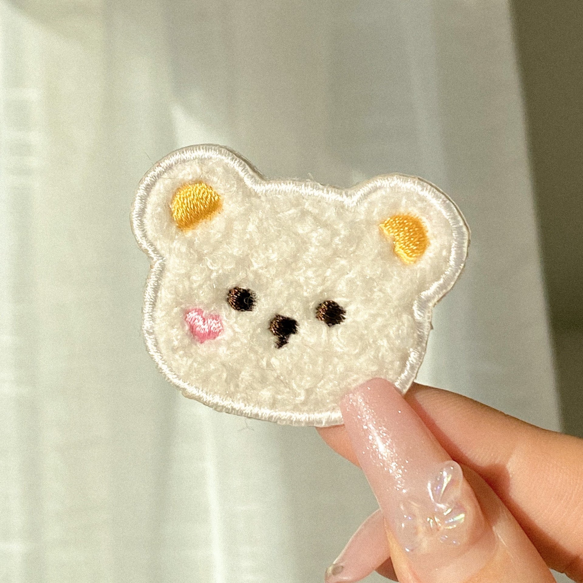 fuzzy daily bear patch sticker – Ahn Studio