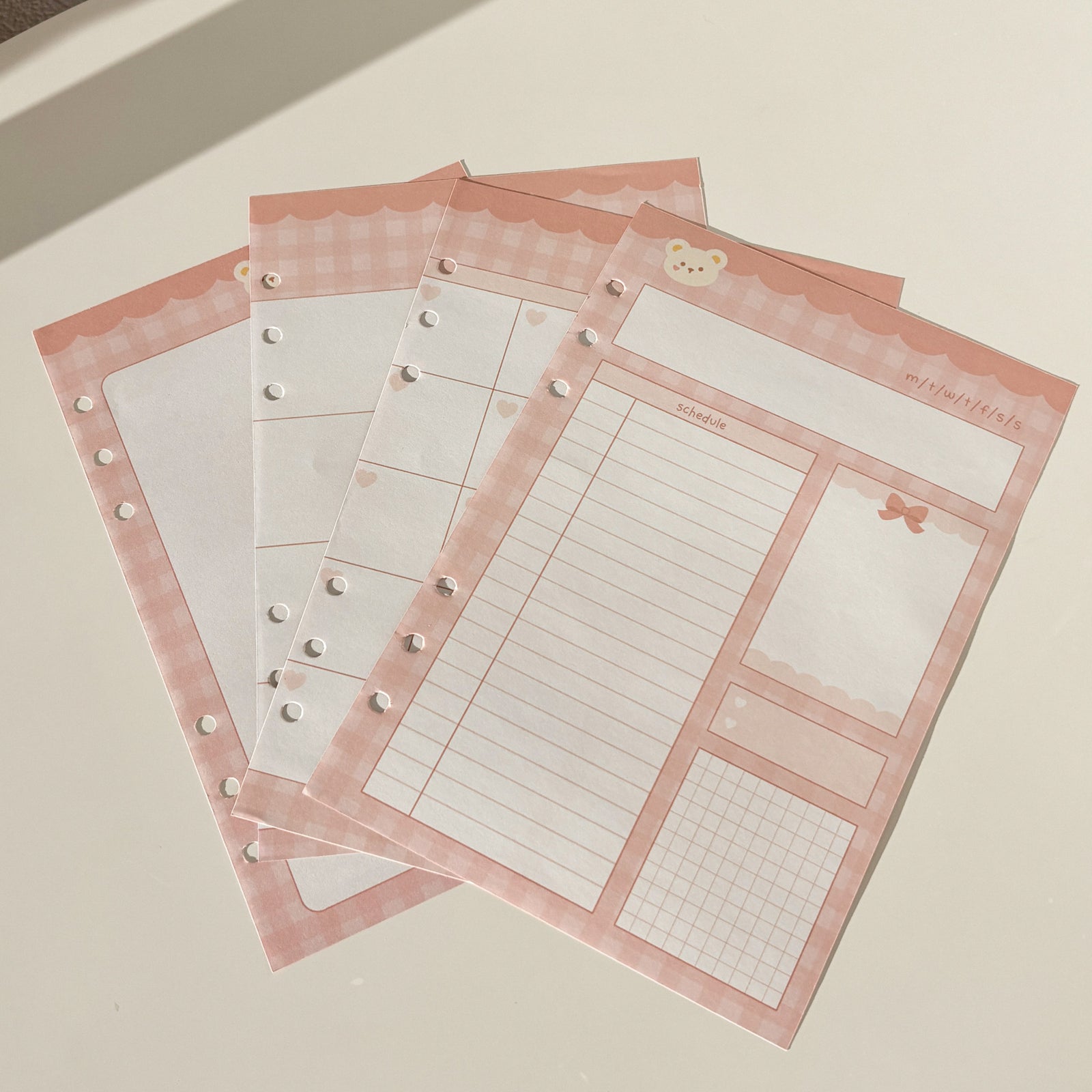 beary pink planner pack – Ahn Studio