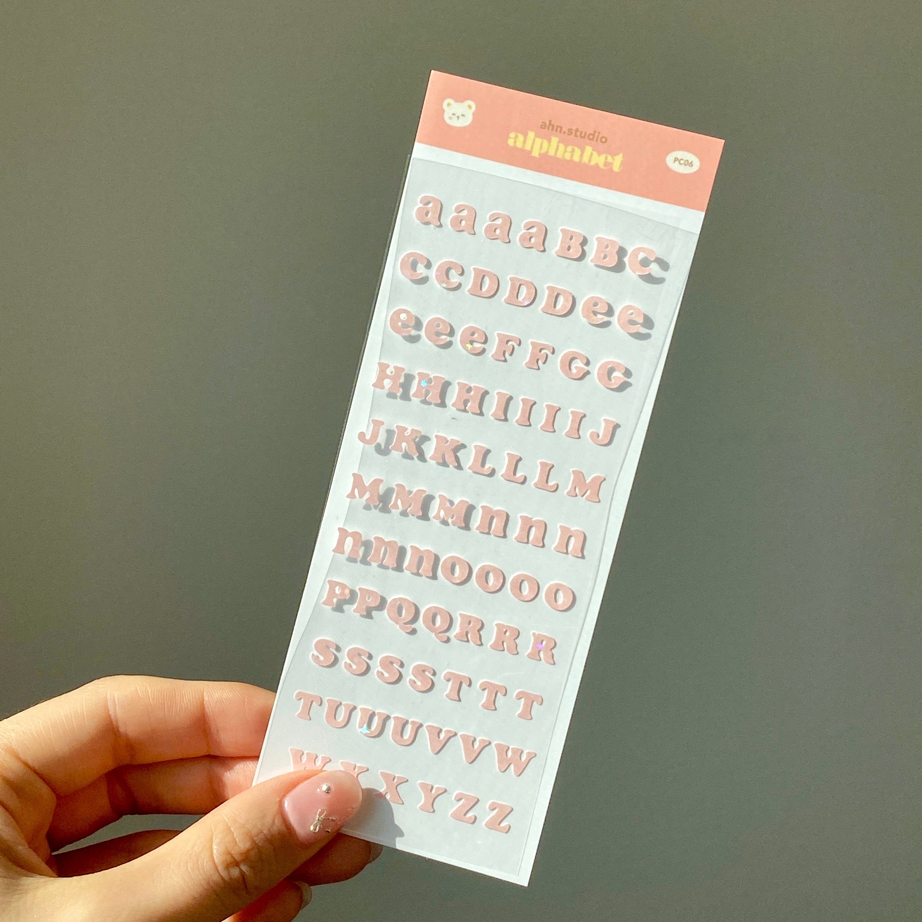 glitter polco alphabet sticker sheet – Ahn Studio