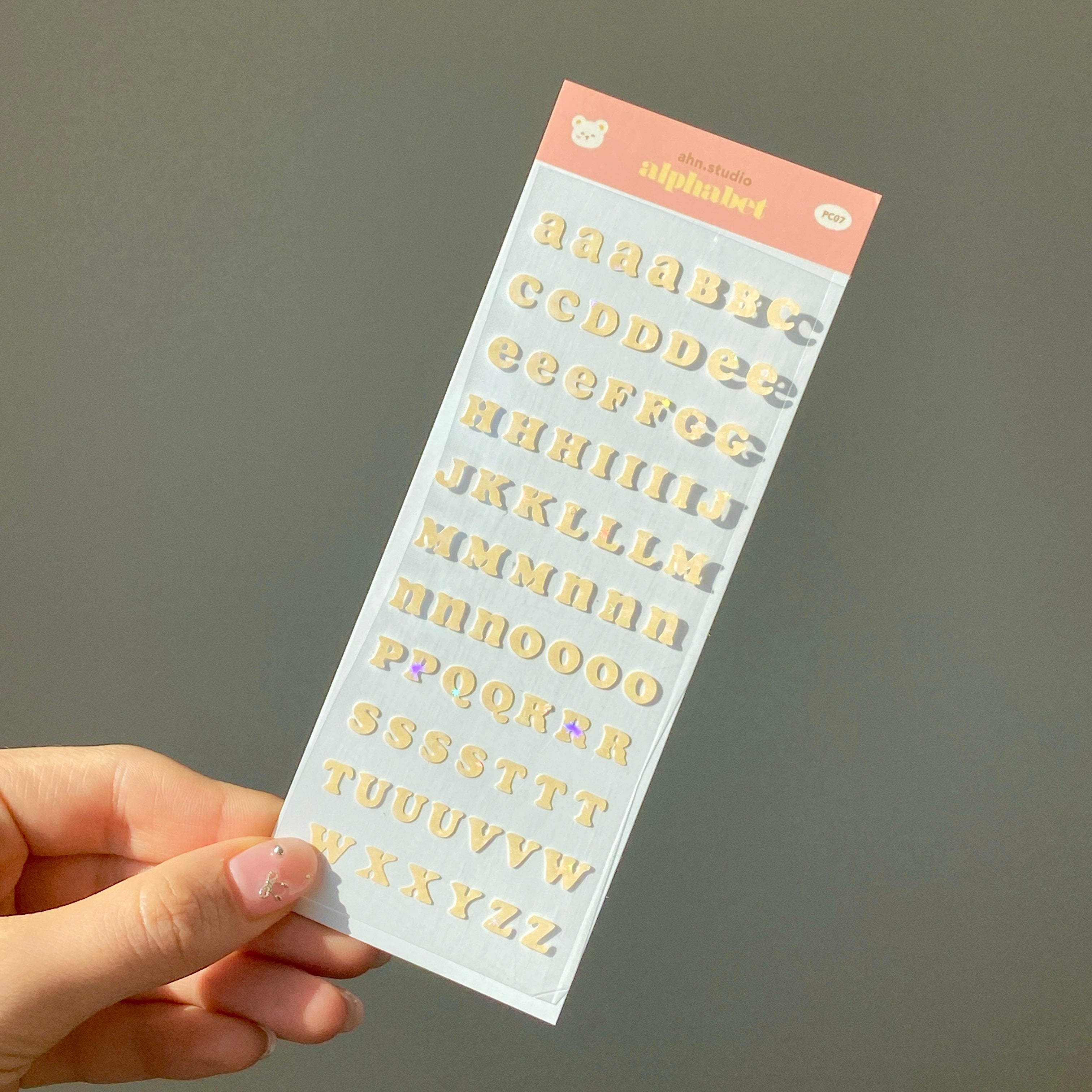 glitter polco alphabet sticker sheet – Ahn Studio