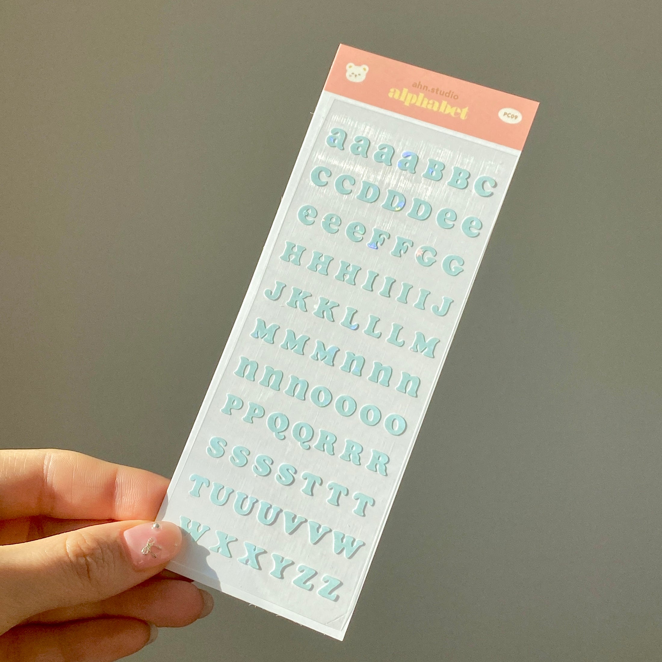 glitter polco alphabet sticker sheet – Ahn Studio