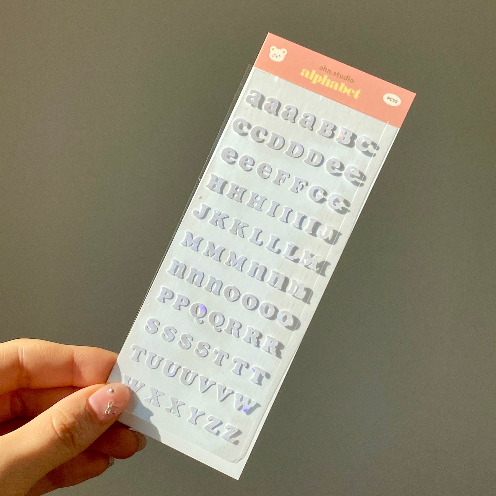 glitter polco alphabet sticker sheet – Ahn Studio