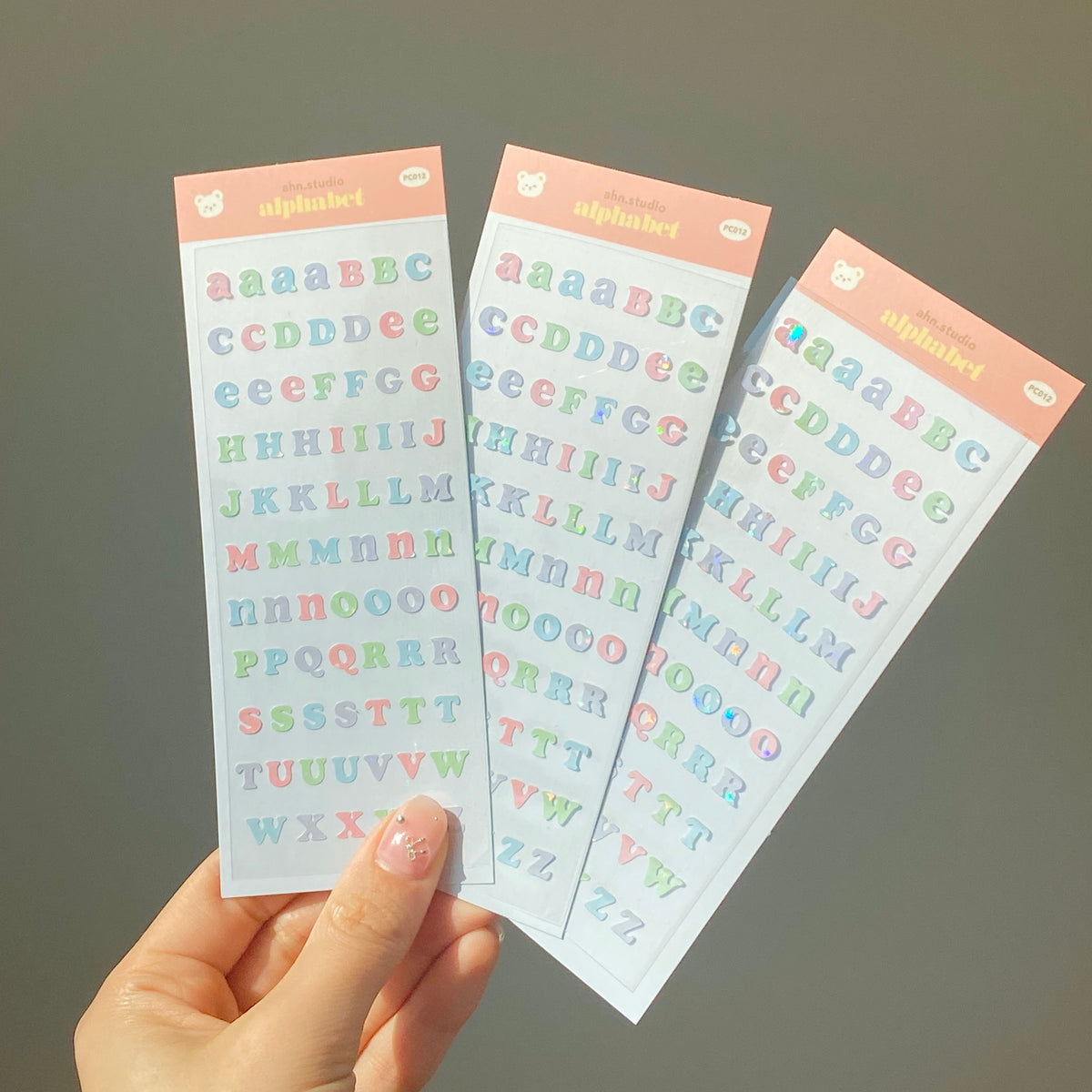 glitter pastel alphabet sticker sheet – Ahn Studio