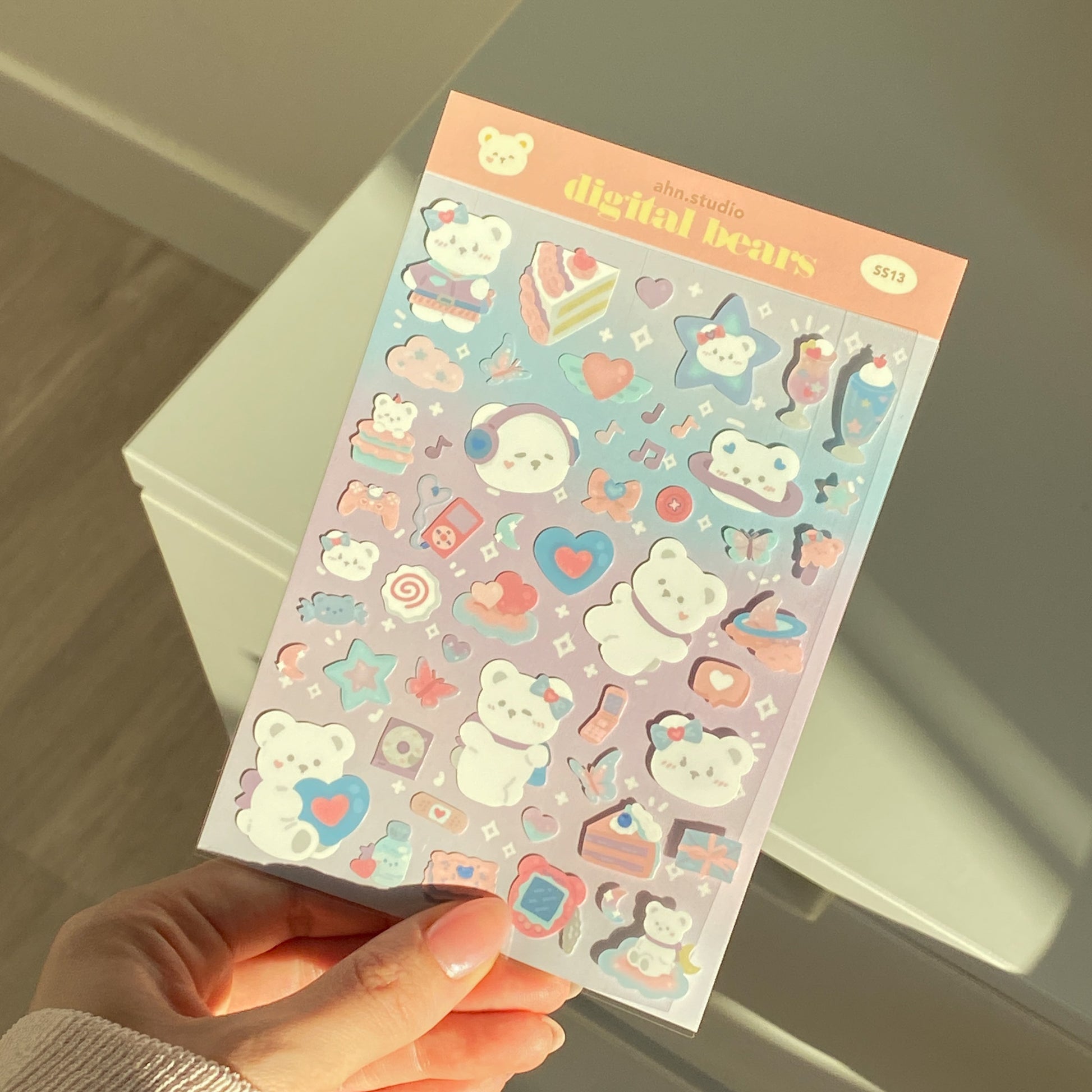digital bears sticker sheet – Ahn Studio