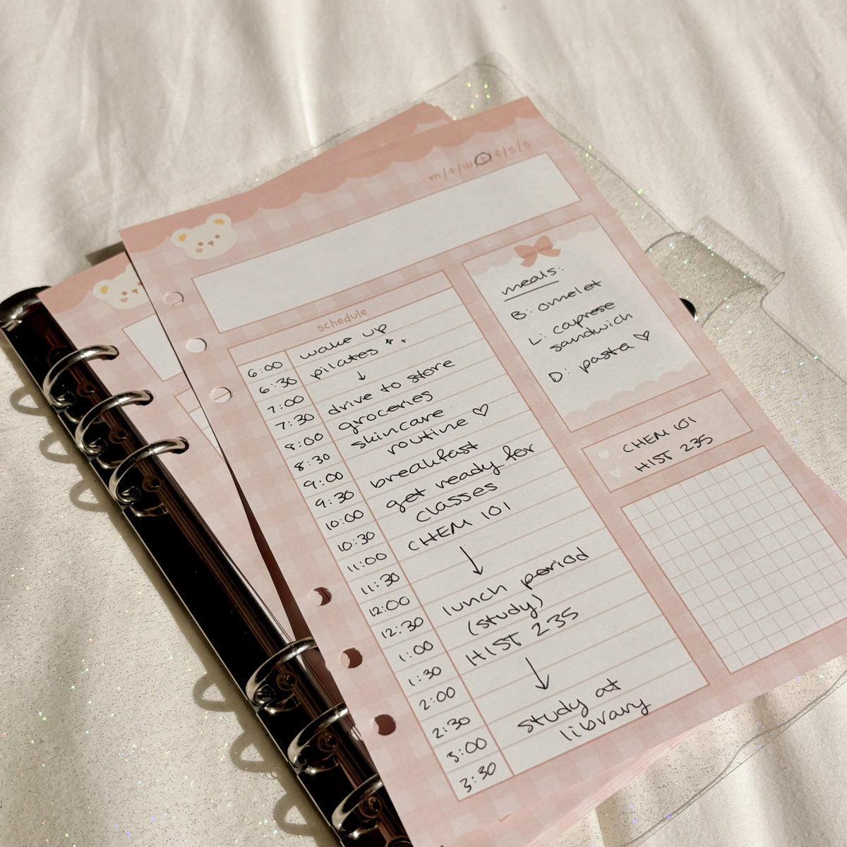 beary pink planner pack – Ahn Studio