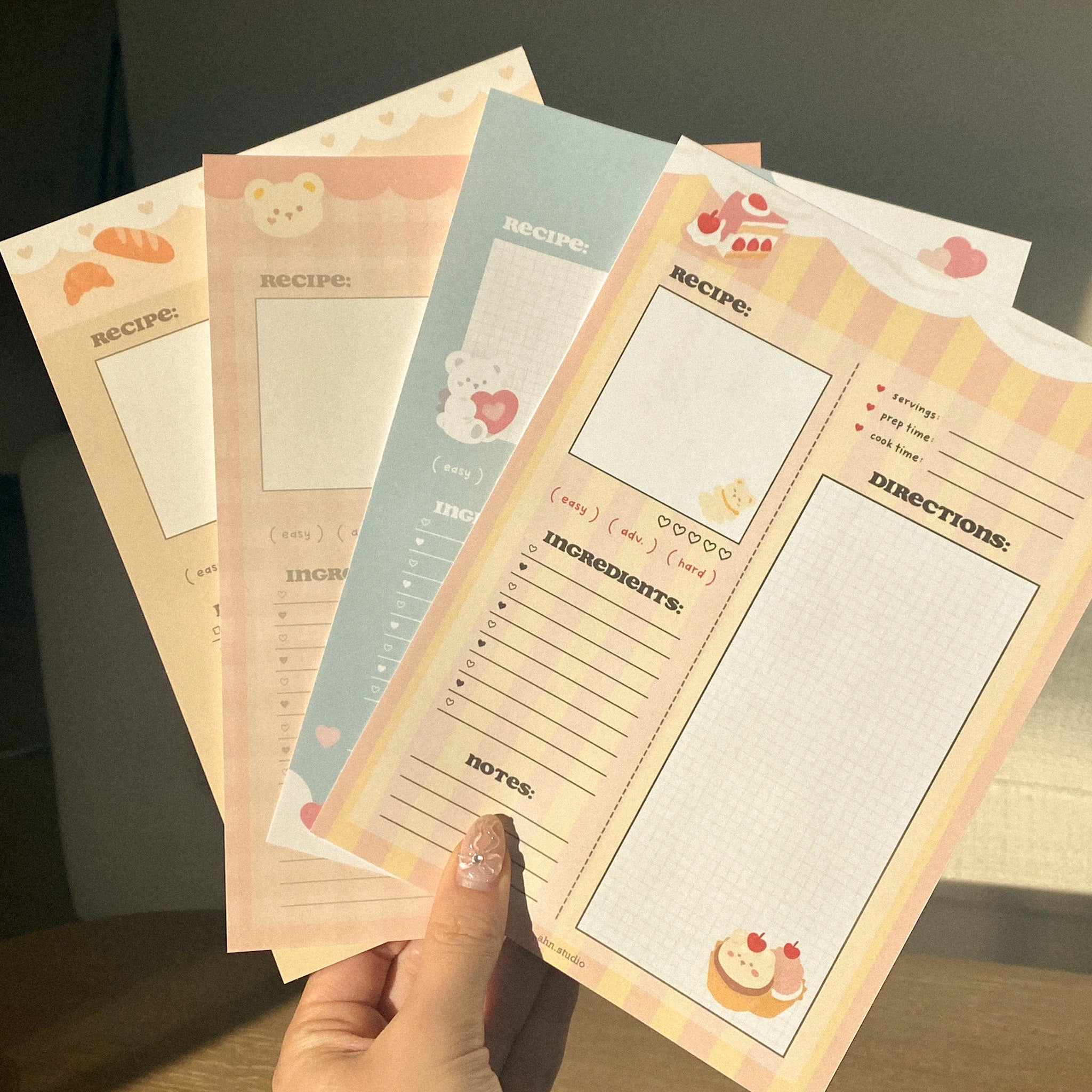 digital / printable recipe cards & meal planner set – Ahn Studio
