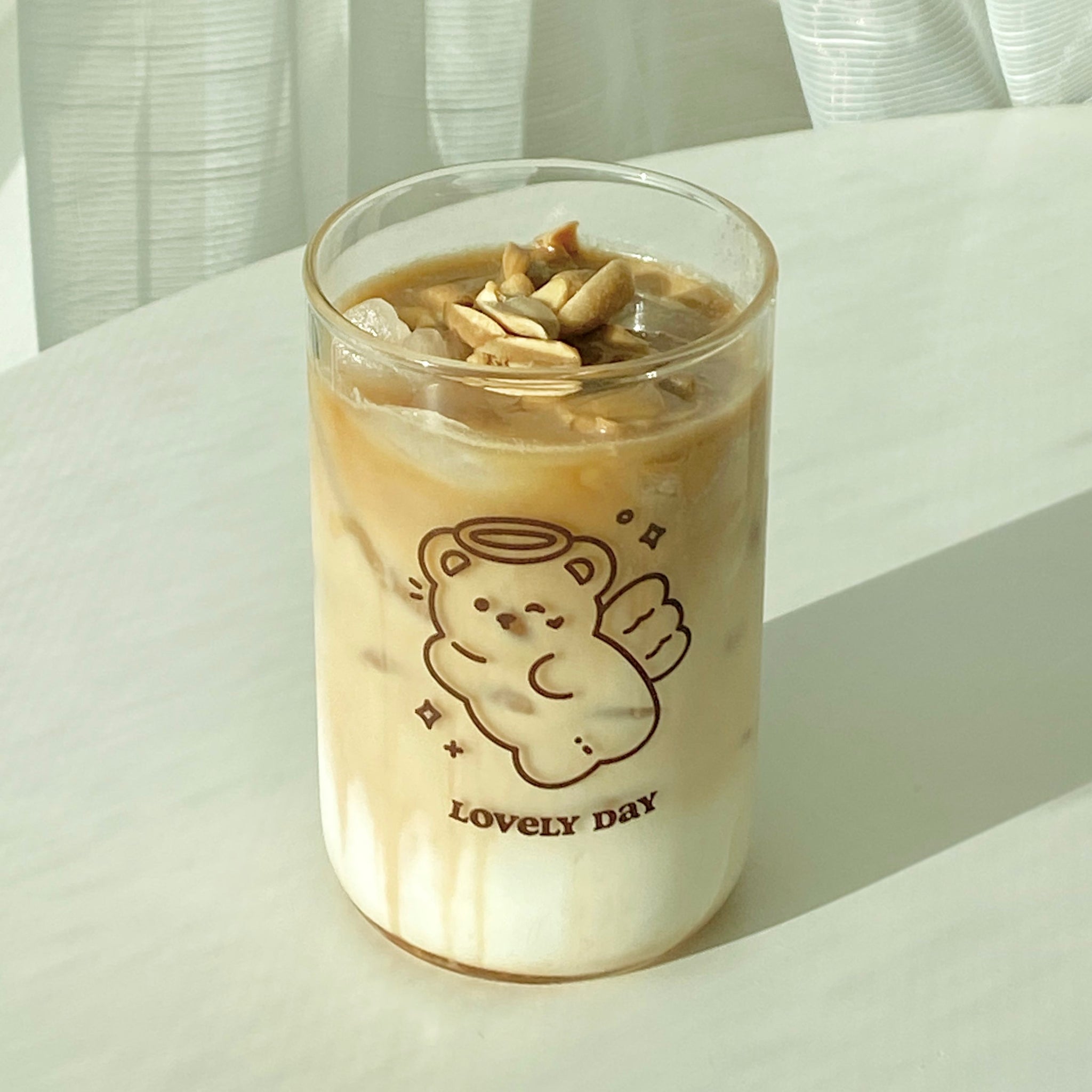 angel bear glass cup – Ahn Studio