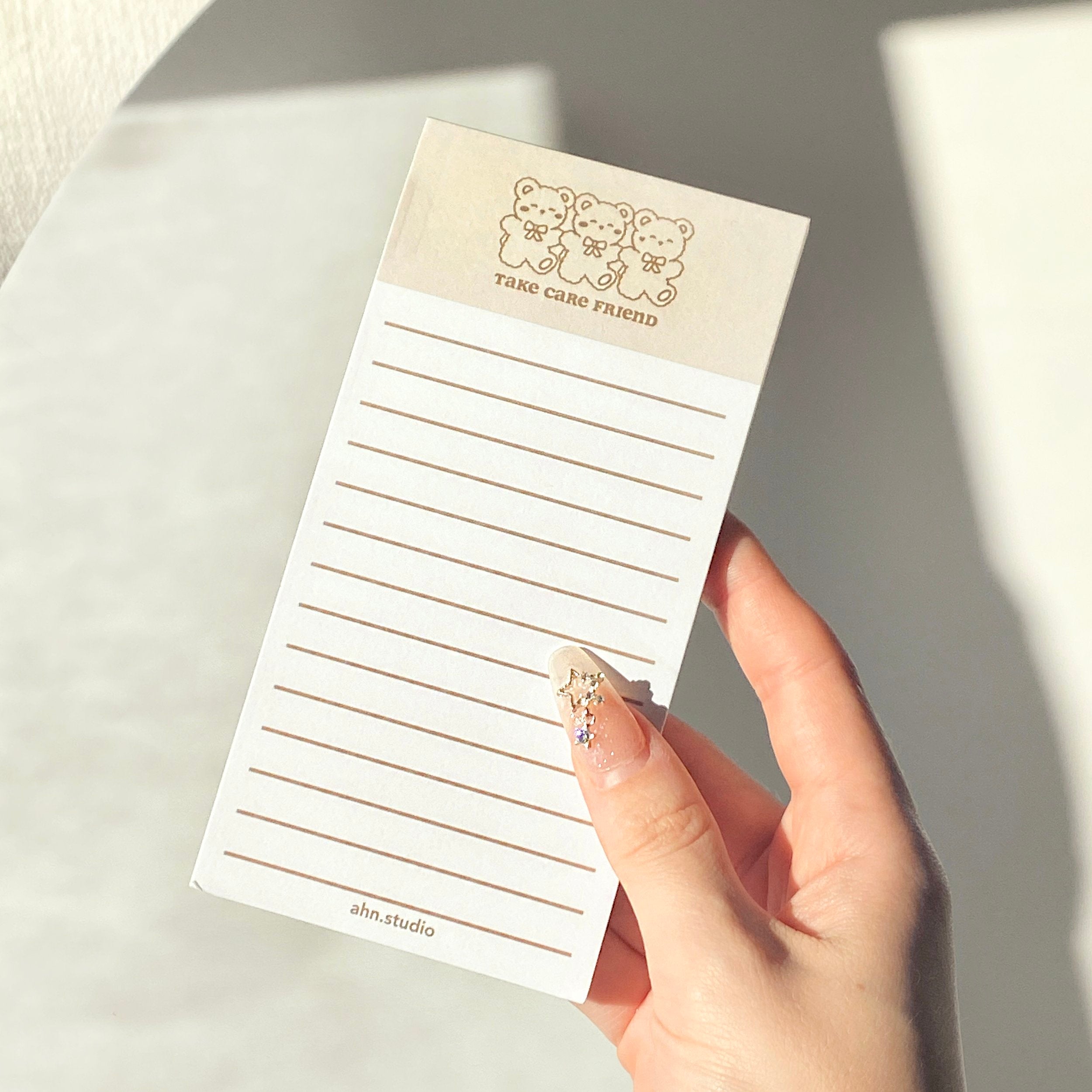 take care notepad – Ahn Studio