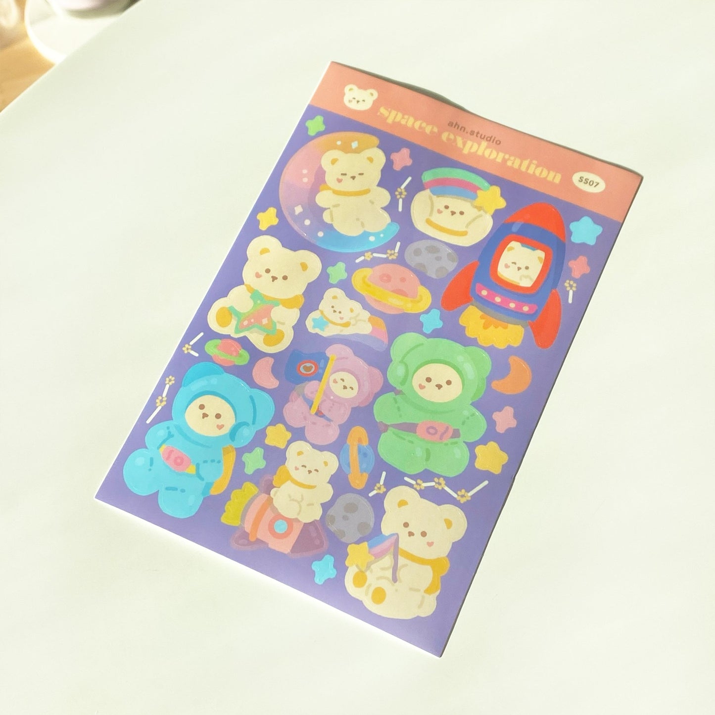 space bear sticker sheet – Ahn Studio