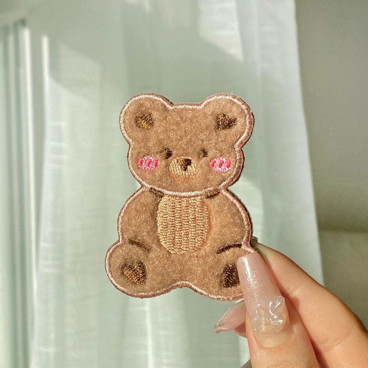 fuzzy teddy patch sticker – Ahn Studio